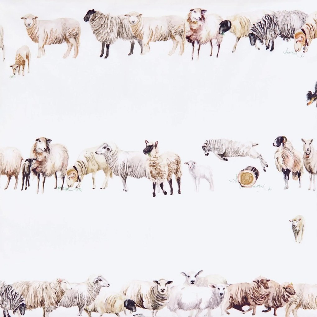 Christian Fischbacher Povlečení na polštář Counting Sheep 65 x 65 cm na zip