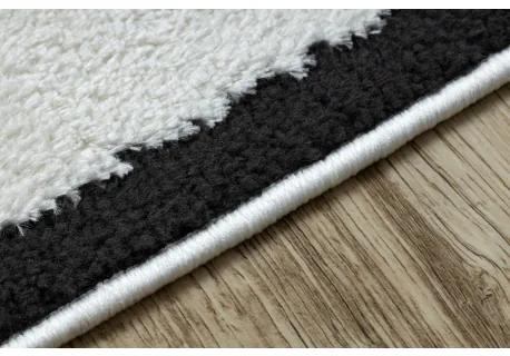 Moderní koberec MODE 8598 geometrická krémová / černá velikost 140x190 cm | krásné koberce cz