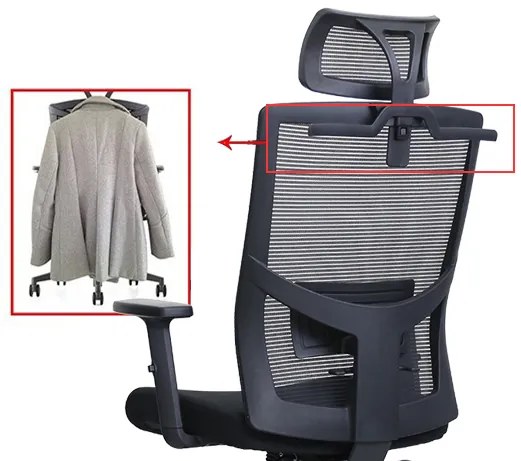 Ergonomická kancelářská židle ERGODO AVILA - černá síťovina / nosnost 150 kg