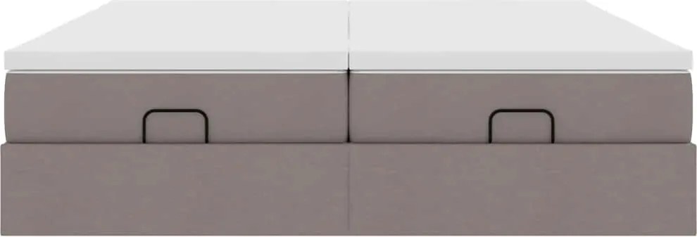 Osmanský rám postele s matrací taupe 180x200cm textil 3311245