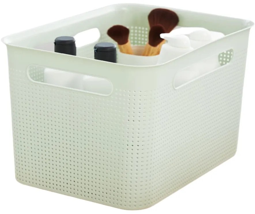 Rotho Úložný box s madly BRISEN 16l, 36x26,2x21cm, bílý