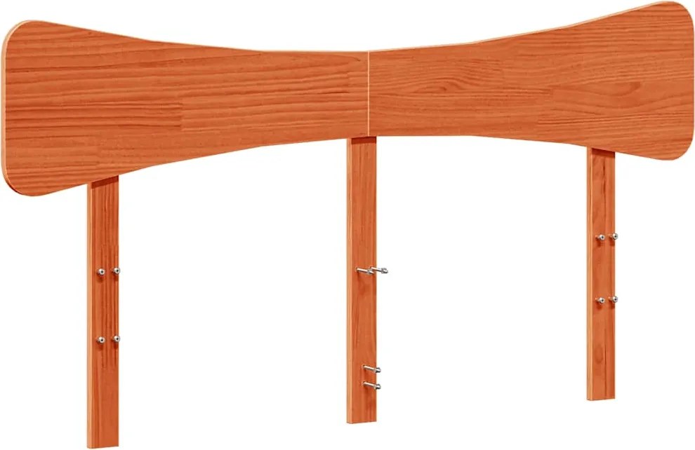 Postel bez matrace voskově hnědá 135 x 190 cm masivní borovice 3328249