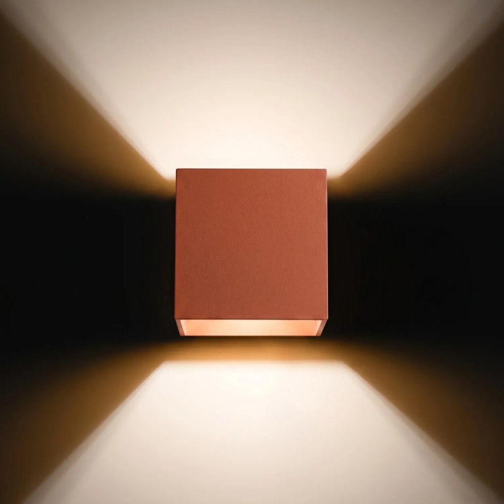Sollux Lighting Nástěnné svítidlo QUAD 1 okrově červené