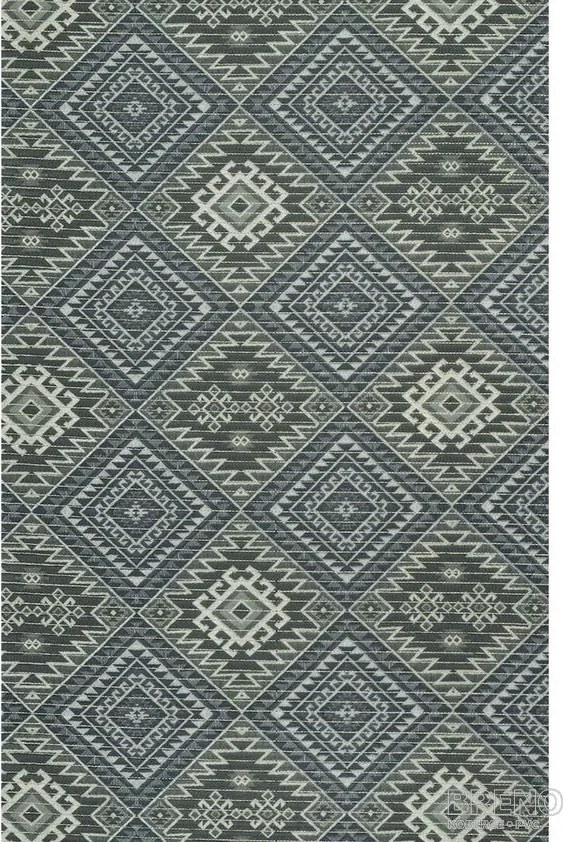 Breno Koupelnová pěnová předložka SOFTY-TEX 79827.8 aztécký vzor, šíře 65 cm, Šedá/Vícebarevné