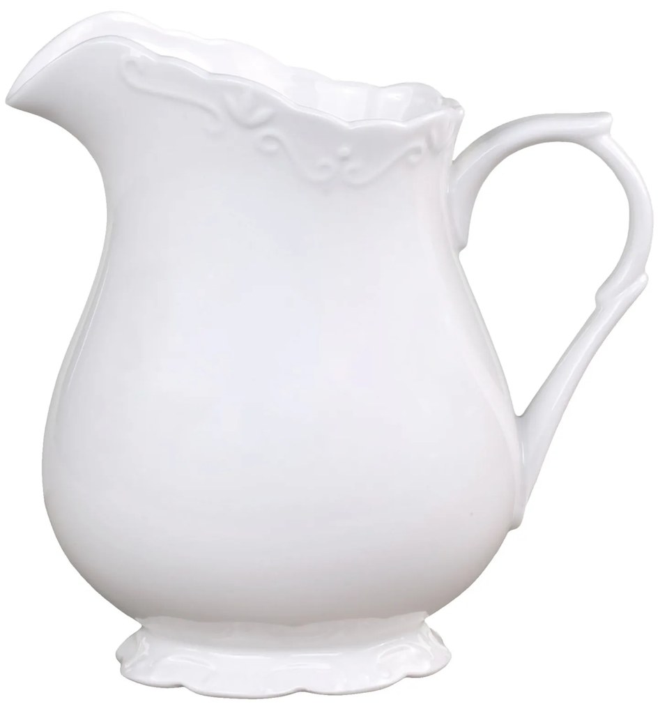 Chic Antique Džbán Provence 1 l, bílá barva, porcelán