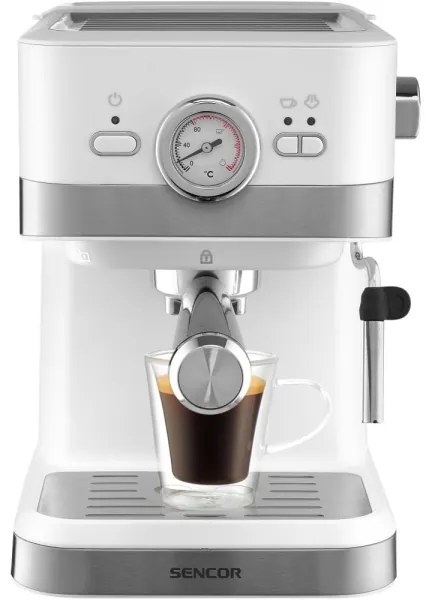 Sencor - Pákový kávovar espresso 1050W/230V bílá/matný chrom