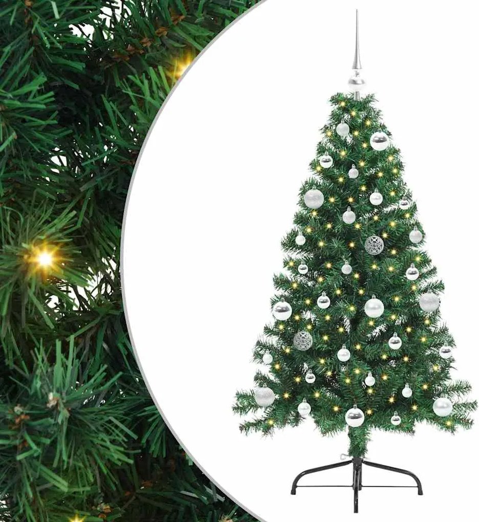 Umělý osvětlený vánoční stromeček Zelená 150 cm PVC 3397003