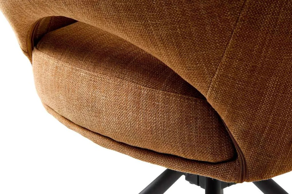 Designová otočná židle Ralayna skořicová