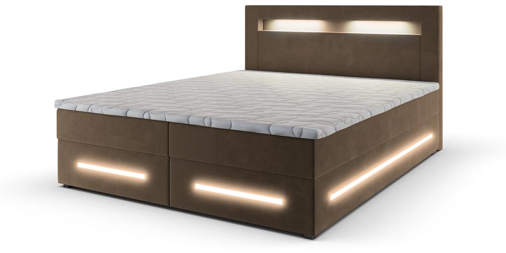 MSL Kontinentální čalouněná postel MANA (180 x 200 cm) Barva látky: MONOLITH 38