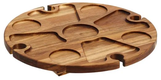 Holm Rozkládací pikikový stolek z akáciového dřeva 37,5x37,5x13,6 cm