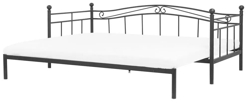 Jednolůžková postel 80 cm TULO (s roštem) (černá). 1022656