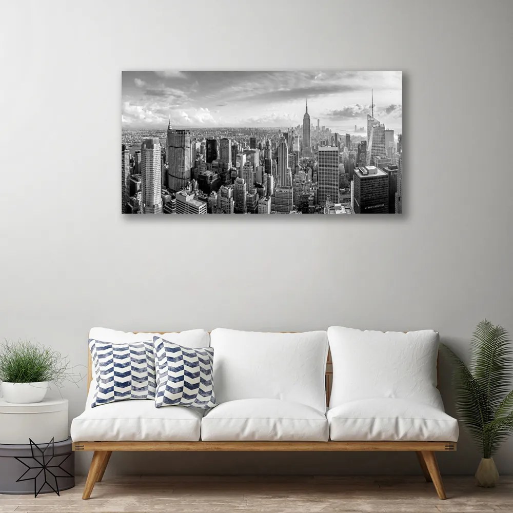 Obraz na plátně Město Domy 125x50 cm