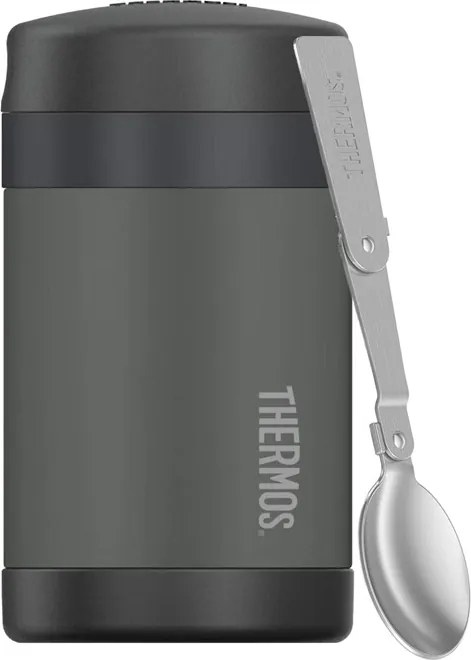 Thermos Dětská termoska na jídlo s lžící - černá 470 ml