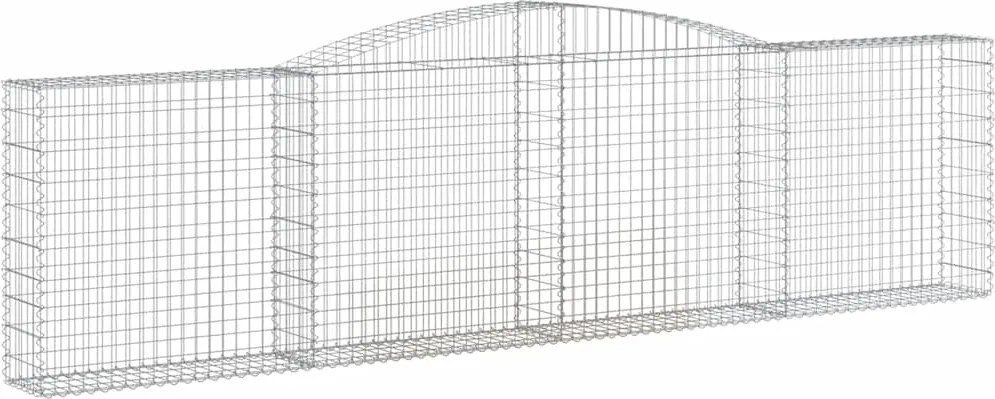 Klenuté gabionové koše 8 ks 400x30x100/120cm pozinkované železo 3146872
