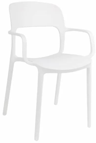 Jídelní židle Lexi s područkami, bílá