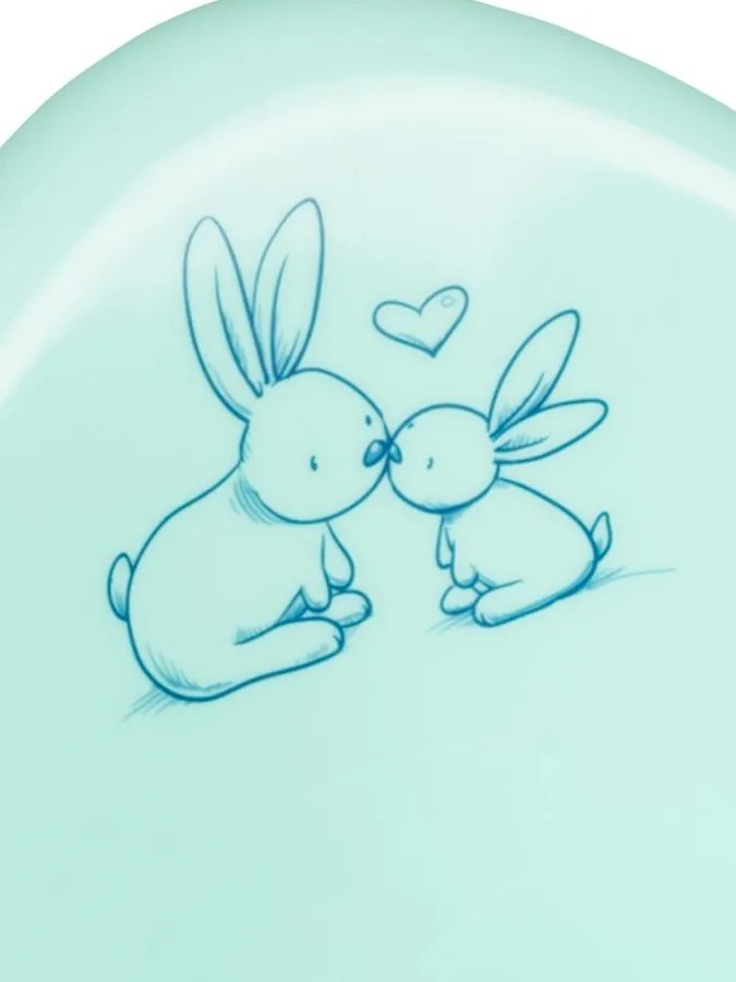 Hrající dětský nočník protiskluzový Bunny mátový