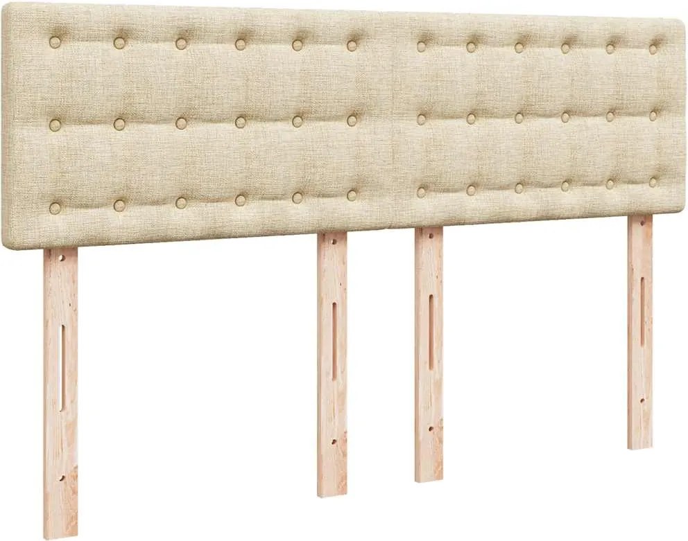 Box spring postel s matrací krémová 140x190 cm textil 3287082