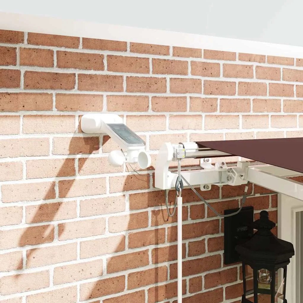Automatická zatahovací markýza s LED hnědá 400 x 300 cm 3215380