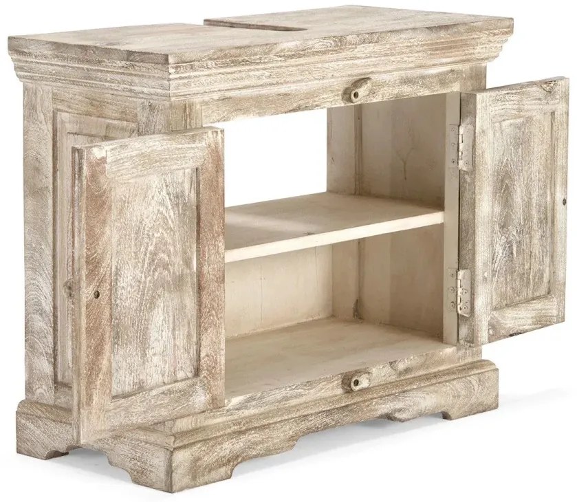 furniture-nabytek.cz - Masivní spodní dřezová skříňka Patinor Mango, lakovaná, přírodní – 73×33×61 cm