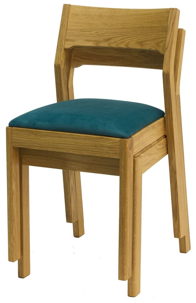 Bradop Židle čalouněná ALEXA dubová stohovatelná Z226 | Látka: 130 - Monolith-130