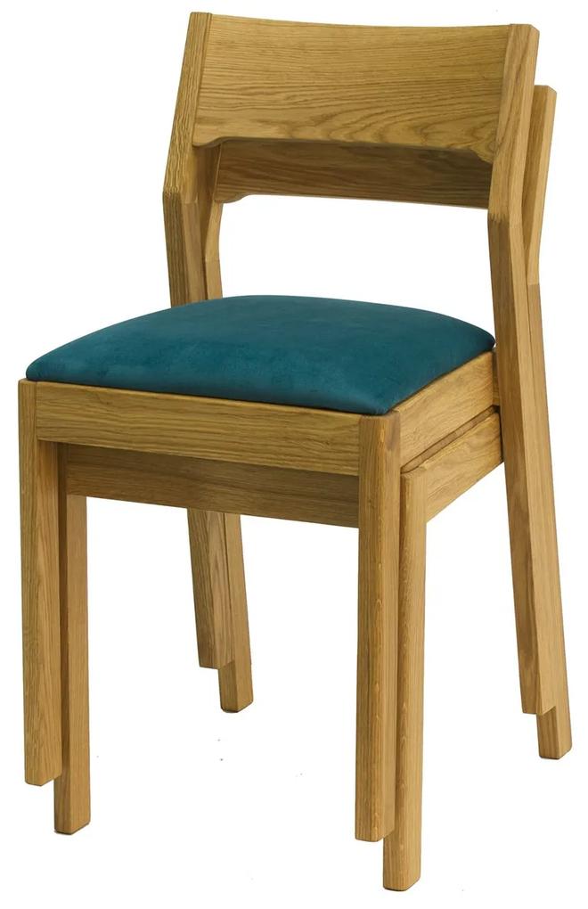 Bradop Židle čalouněná ALEXA dubová stohovatelná Z226 | Látka: 510 - ARTEMIS-510