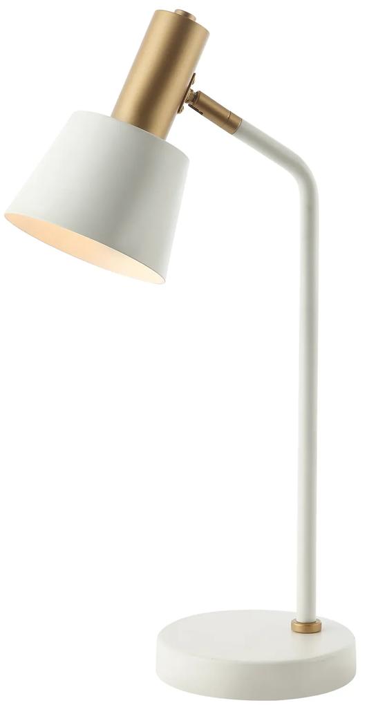 Zambelis 20221 stolní lampa, bílá, zlatá, 1xE14, 44cm