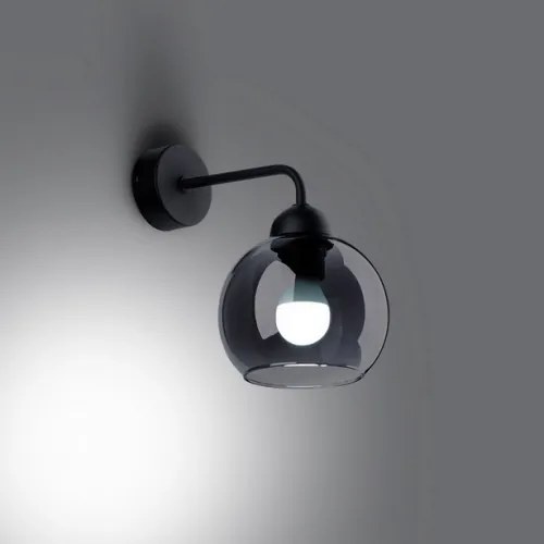 Nástěnné svítidlo SOLLUX ALINO 1 černé E27 1x60W bez žárovky SL.1139