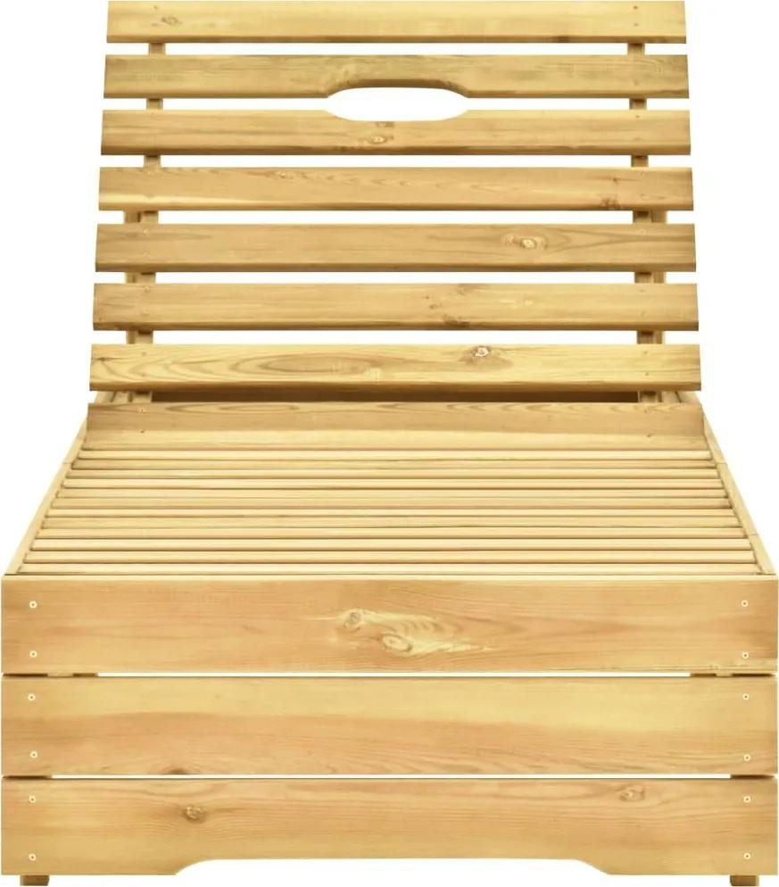 vidaXL Zahradní lehátko s poduškou impregnované borové dřevo [3065909] Barva: antracitová