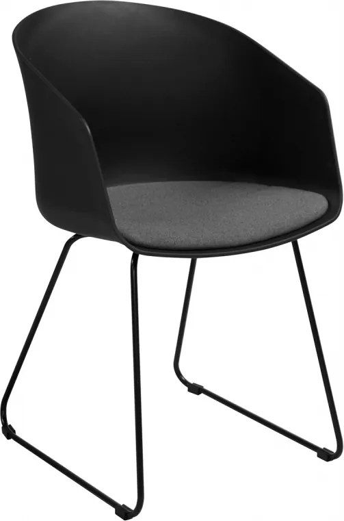 Jídelní židle Parley, černá/černá