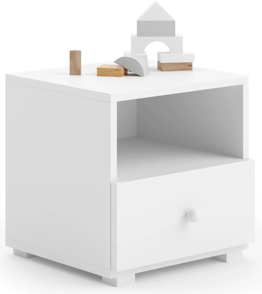 ADRK Furniture Noční stolek se zásuvkou EMI NS-EMI-W-UCH-1-L007