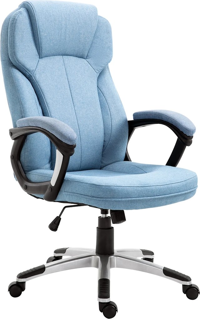 Vinsetto Kancelářská židle Počítačová židle Otočná židle Výškově nastavitelná Houpací funkce s opěrkou hlavy a polstrovanými područkami Ergonomická Sv