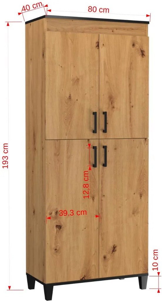 ADRK Furniture Skříňka POLA 17 WA-POL-17-ART-W017