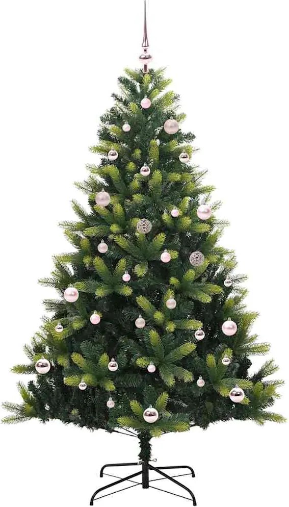 Umělý zavěšený vánoční stromeček 150 LED Zelená 150 cm PVC a PE 3395984