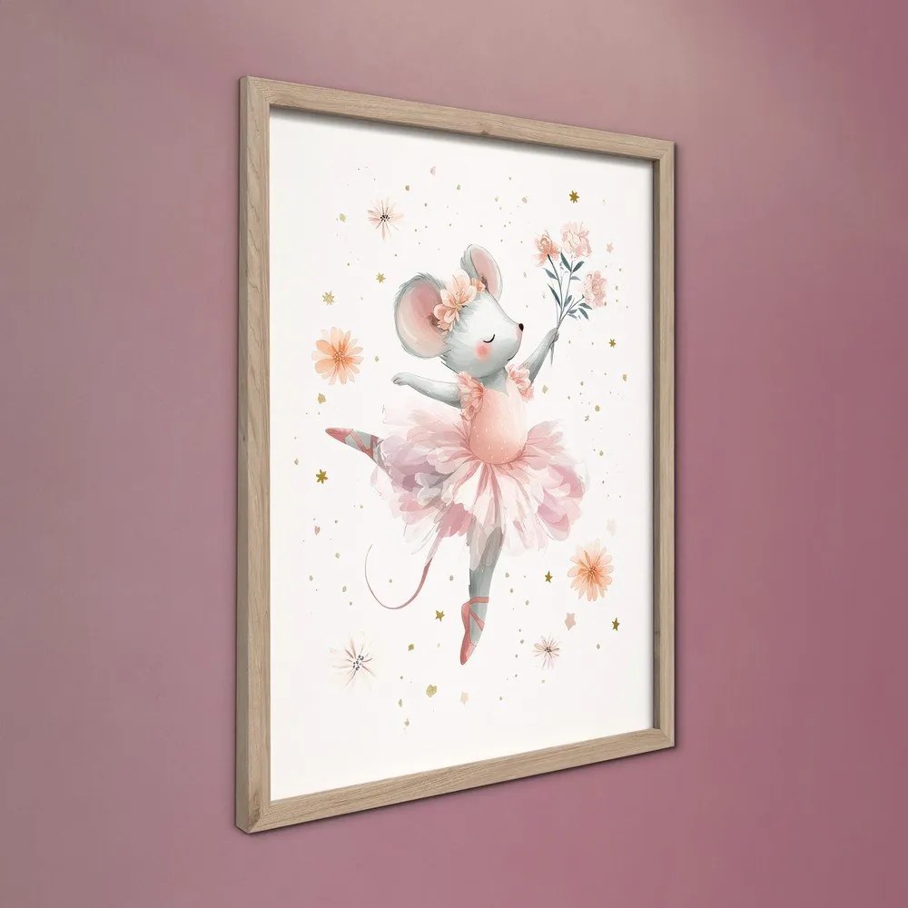 Dětský obrázek 30x40 cm Mouse Ballerina – Styler
