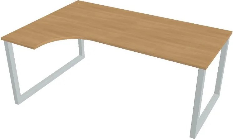 Kancelářský pracovní stůl Hobis Ergo UEO1800P, bílá RAL 9016, deskabuk