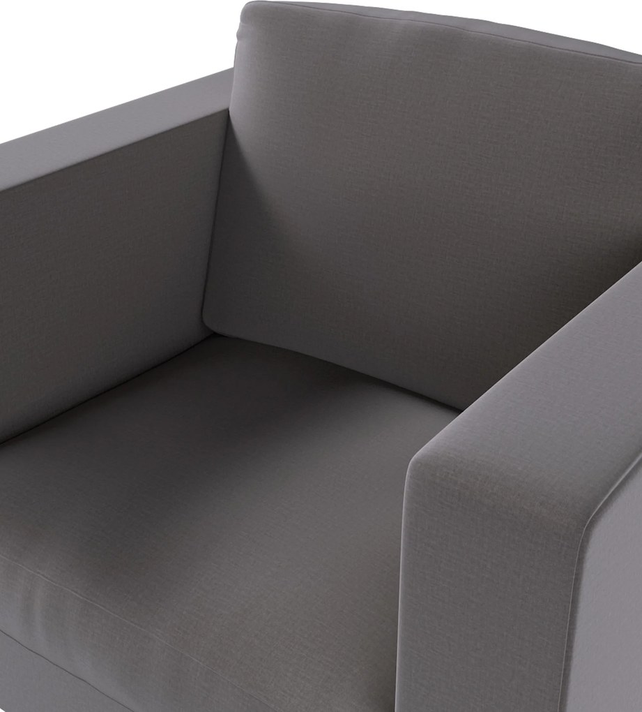 Potah na křesko IKEA Karlanda, krátký barva hnědá látka sametová