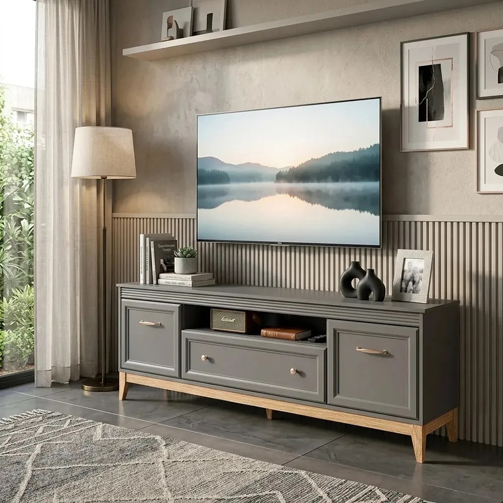 TERRA s | TV stolek TA-9 | 179 cm | šedá