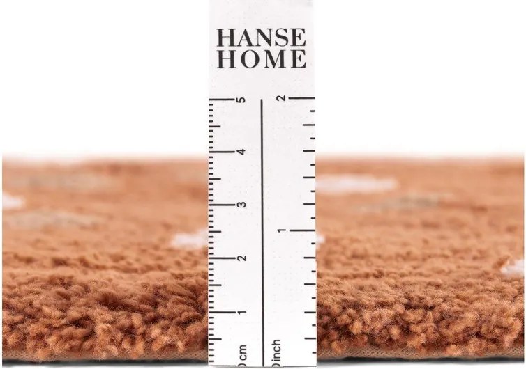 Hnědý pratelný/ručně tkaný bavlněný dětský koberec 89x120 cm Snuggle Gino – Hanse Home