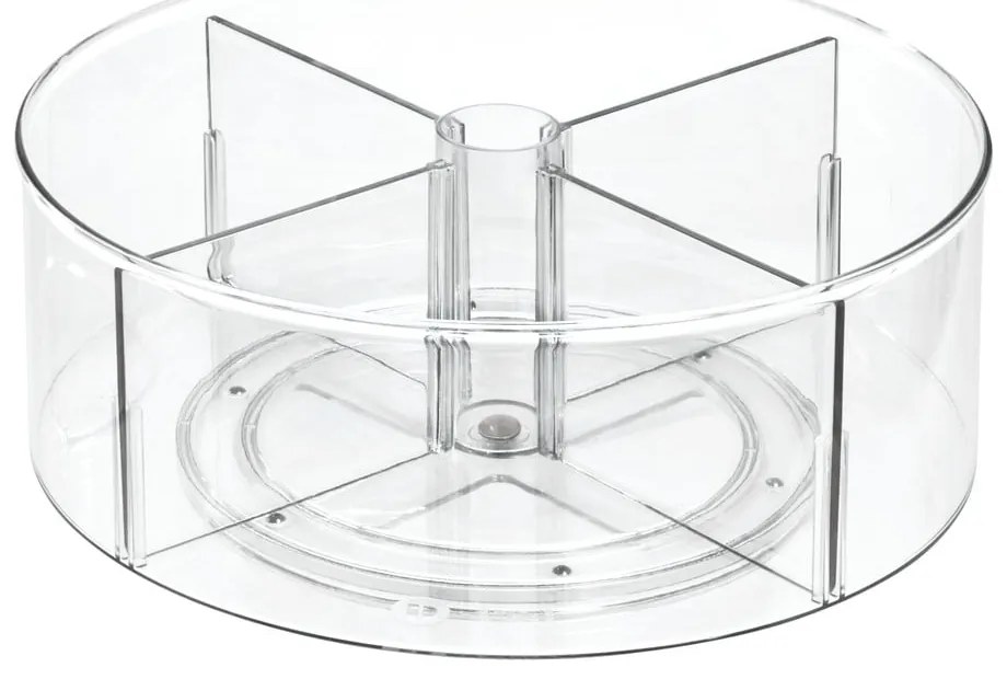 Kulatý transparentní úložný box iDesign The Home Edit, ⌀ 29 cm