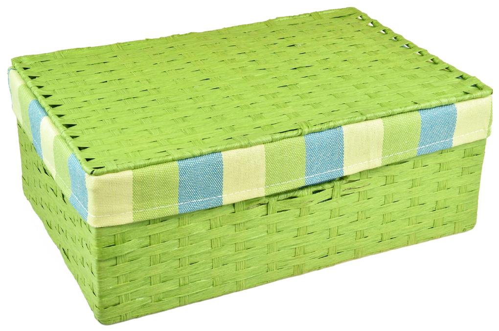 Vingo Úložný box s víkem zelený Rozměry (cm): 22x15, v. 9