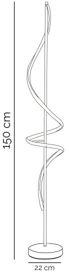 ONLI - LED Stojací lampa TWIST LED/24W/230V 4000K černá