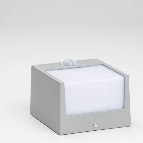 Brilagi -LED Venkovní nástěnné svítidlo se senzorem TERNI LED/12W/230V šedá IP44