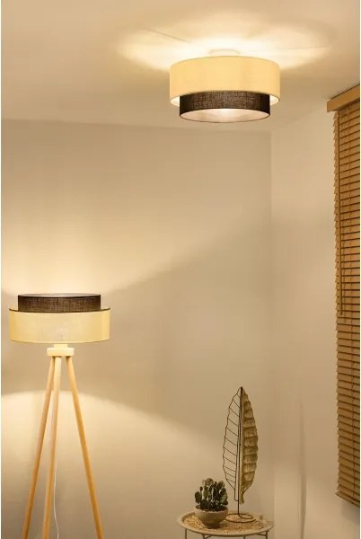 Brilagi - LED Stropní svítidlo BOHO STYLE 1xE27/15W/230V pr. 40 cm krémová/hnědá