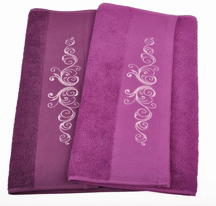 Vesna | Set ručníků 50x100 cm VERONA fialová v krabičce