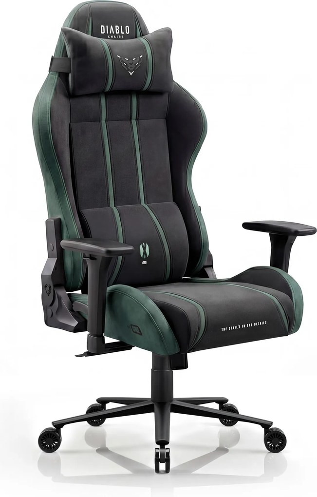 Látková herní židle černý-zelený Normal Size: Diablo X-One 2.0 Forest Green
