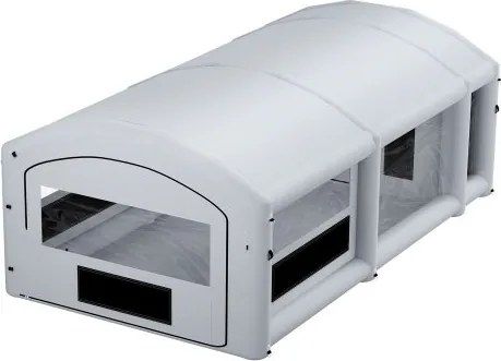 Nafukovací lakovací kabina, 8 × 4,5 × 3 m VEVOR – 6,8 × 3,6 × 2,5 m
