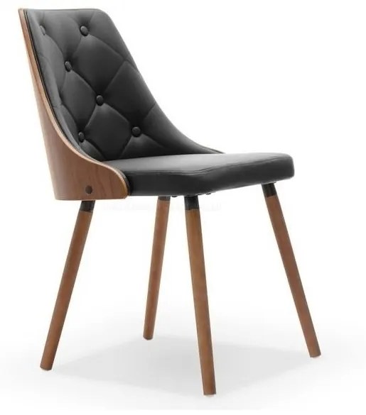 design4life Jídelní židle ELOMA černá/orech