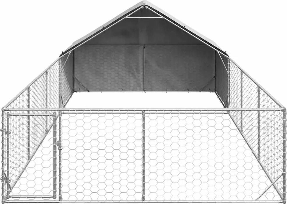Venkovní psí kotec s výběhem 7x3x1,9 m pozinkovaná ocel 3329244