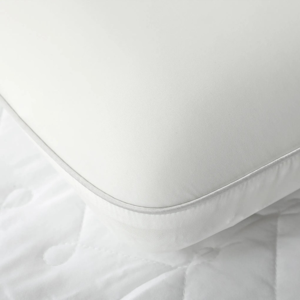 HOMCOM Paměťový pěnový polštář na hlavu, polštář na podporu krku s odnímatelným potahem, ergonomický 60 x 40 cm, krémově bílý