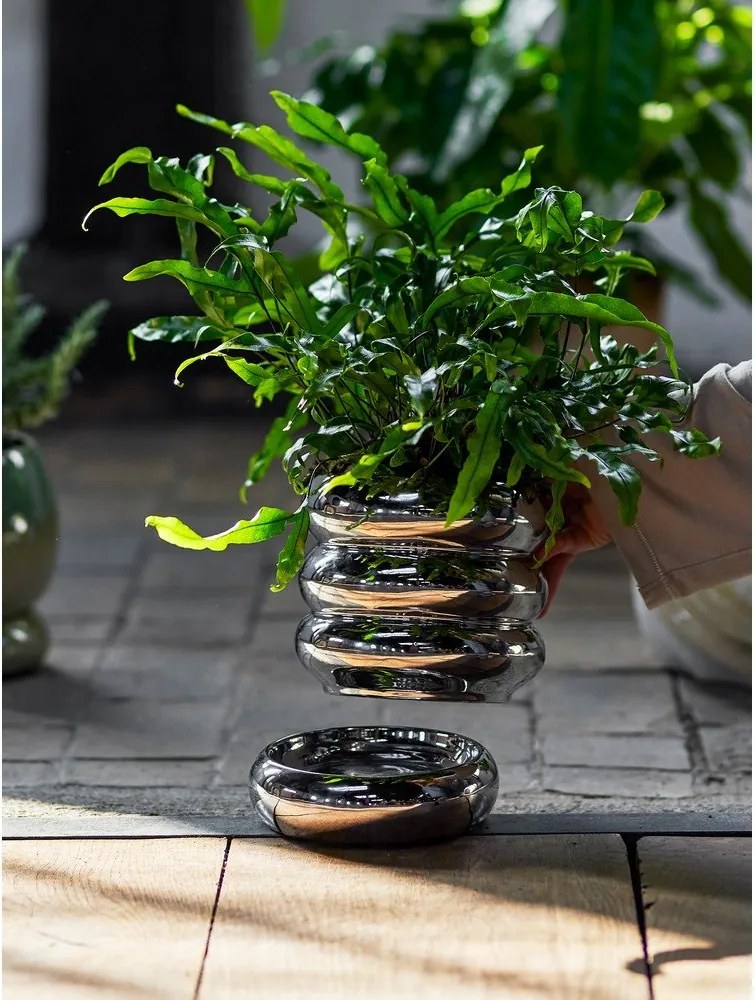 Kameninový obal na květináč ø 16 cm Shine – Bloomingville